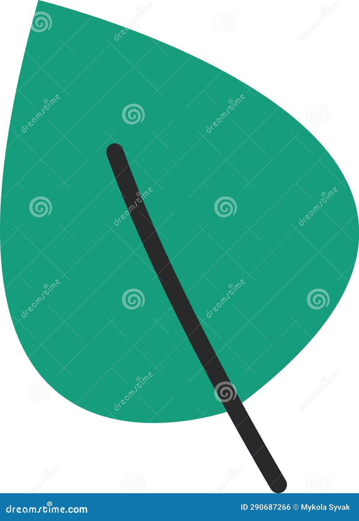 Tree Leaf Icon stock vector. Illustration of flora, natural - 290687266