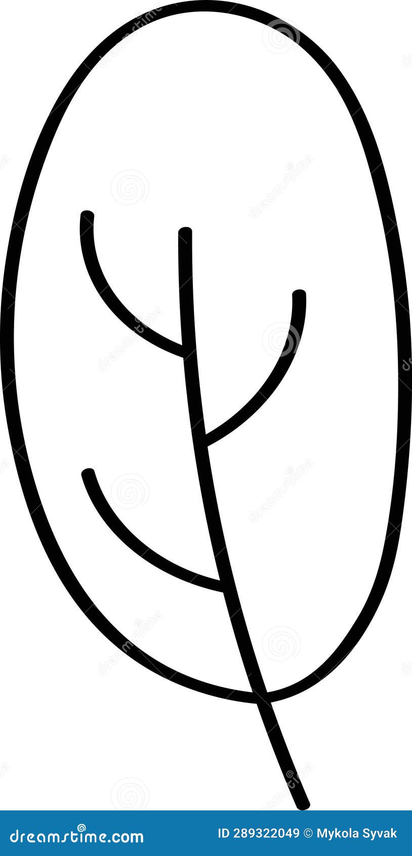 Tree Leaf Lined stock illustration. Illustration of branch - 289322049