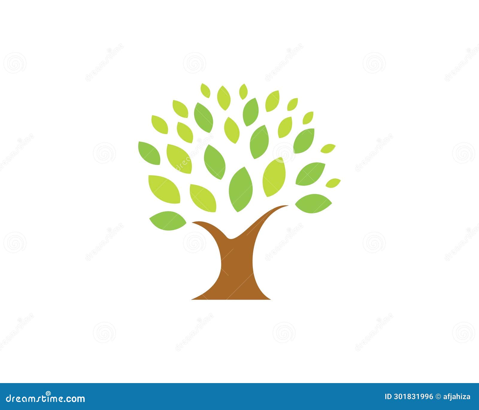 Tree leaf logo template 1 stock vector. Illustration of brand - 301831996