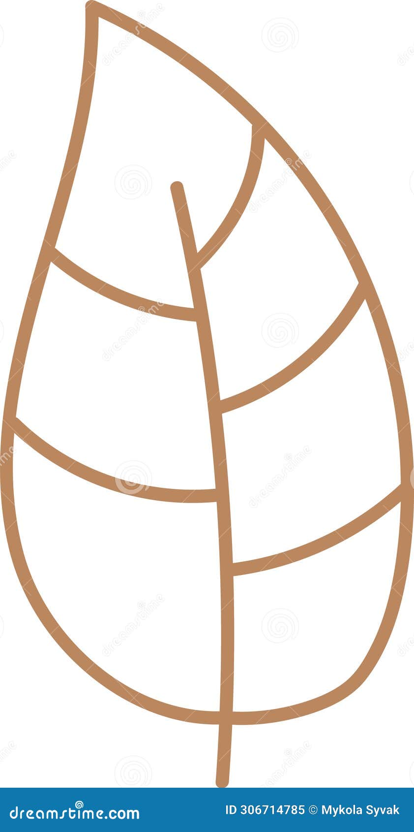 Tree Leaf Outline stock vector. Illustration of foliage - 306714785