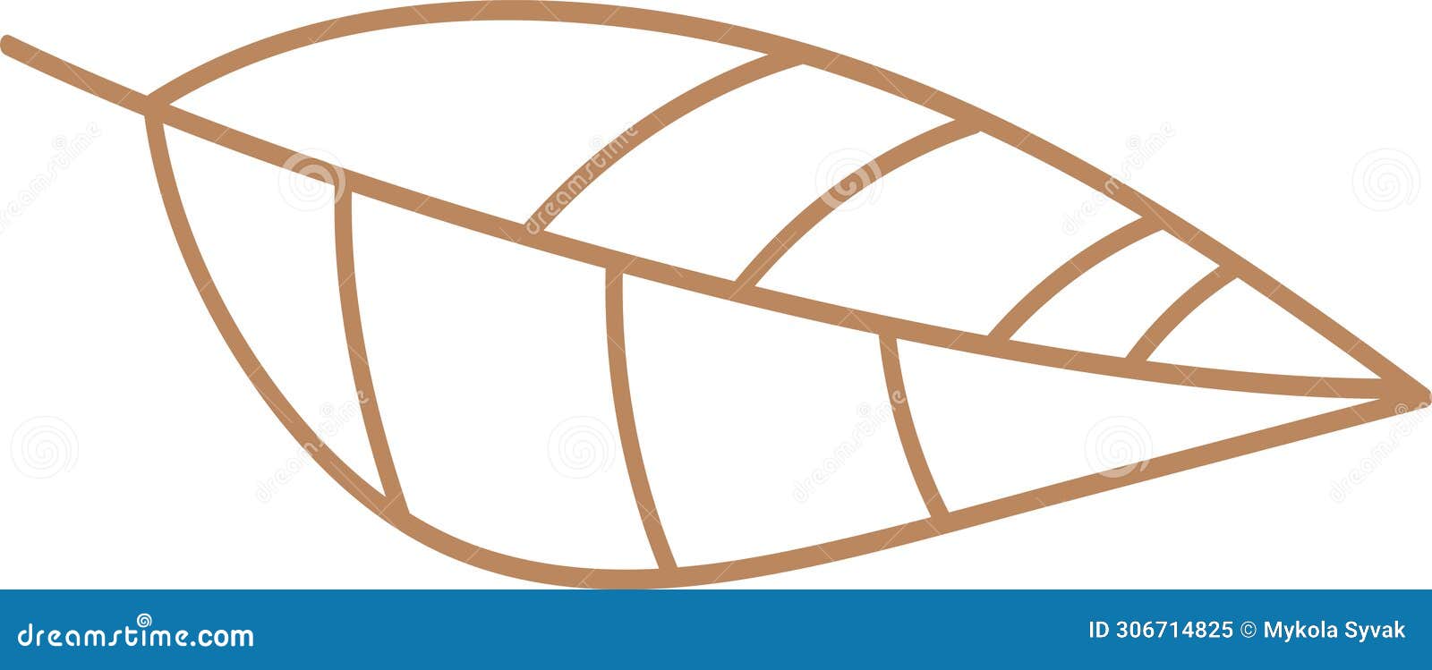 Tree Leaf Outline stock illustration. Illustration of vector - 306714825