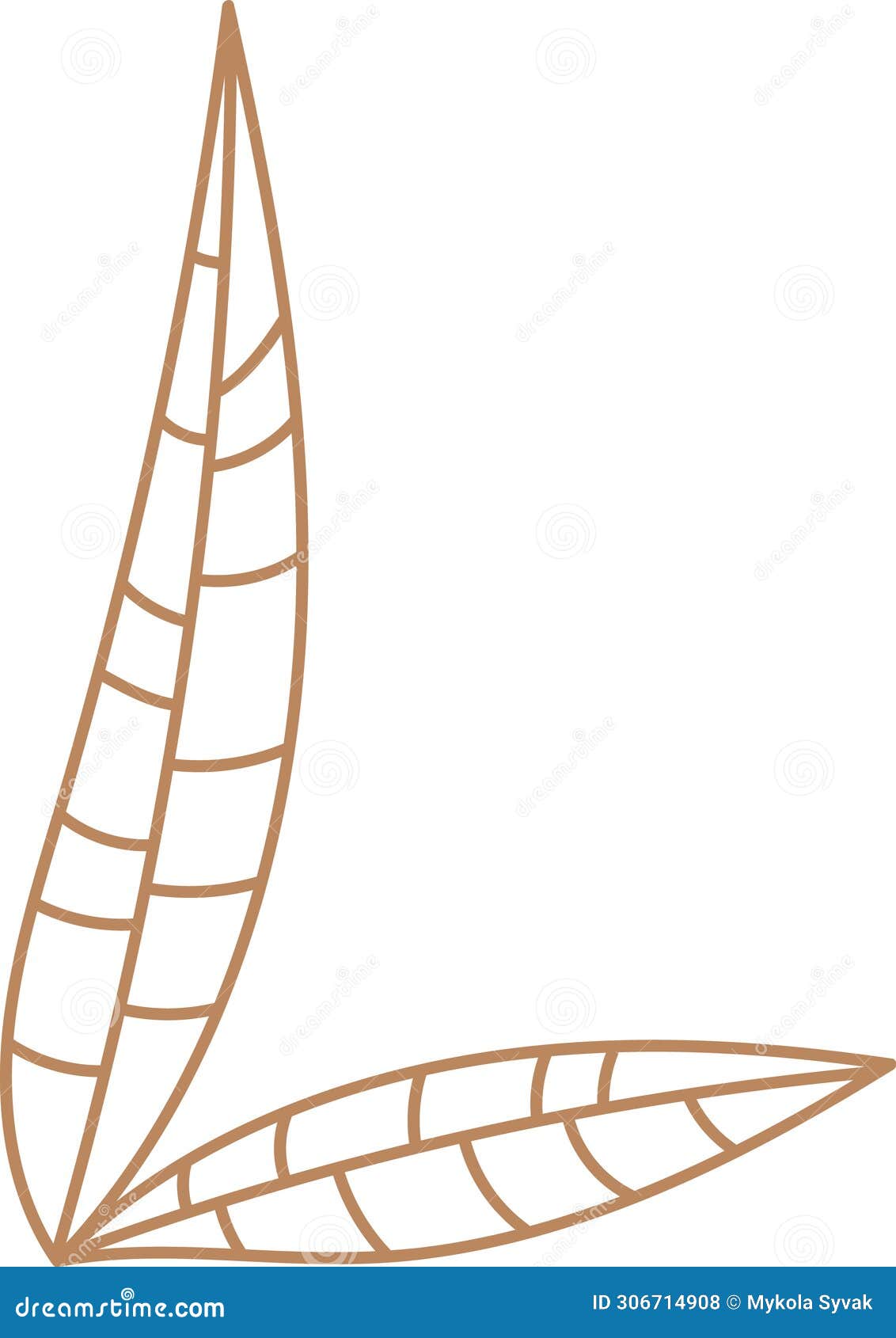 Tree Leaf Outline stock illustration. Illustration of design - 306714908