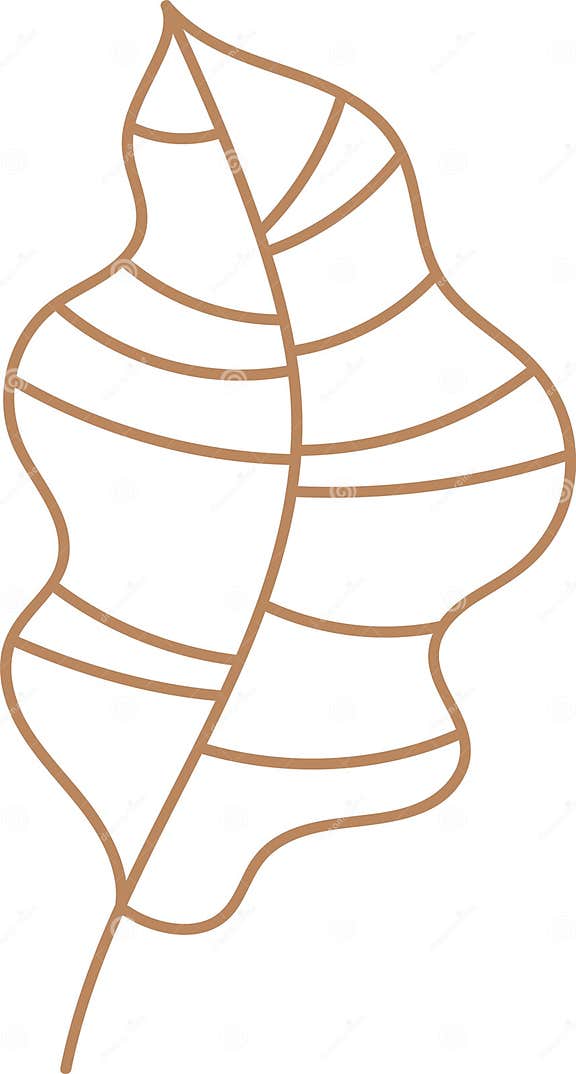 Tree Leaf Outline stock illustration. Illustration of vector - 306714949