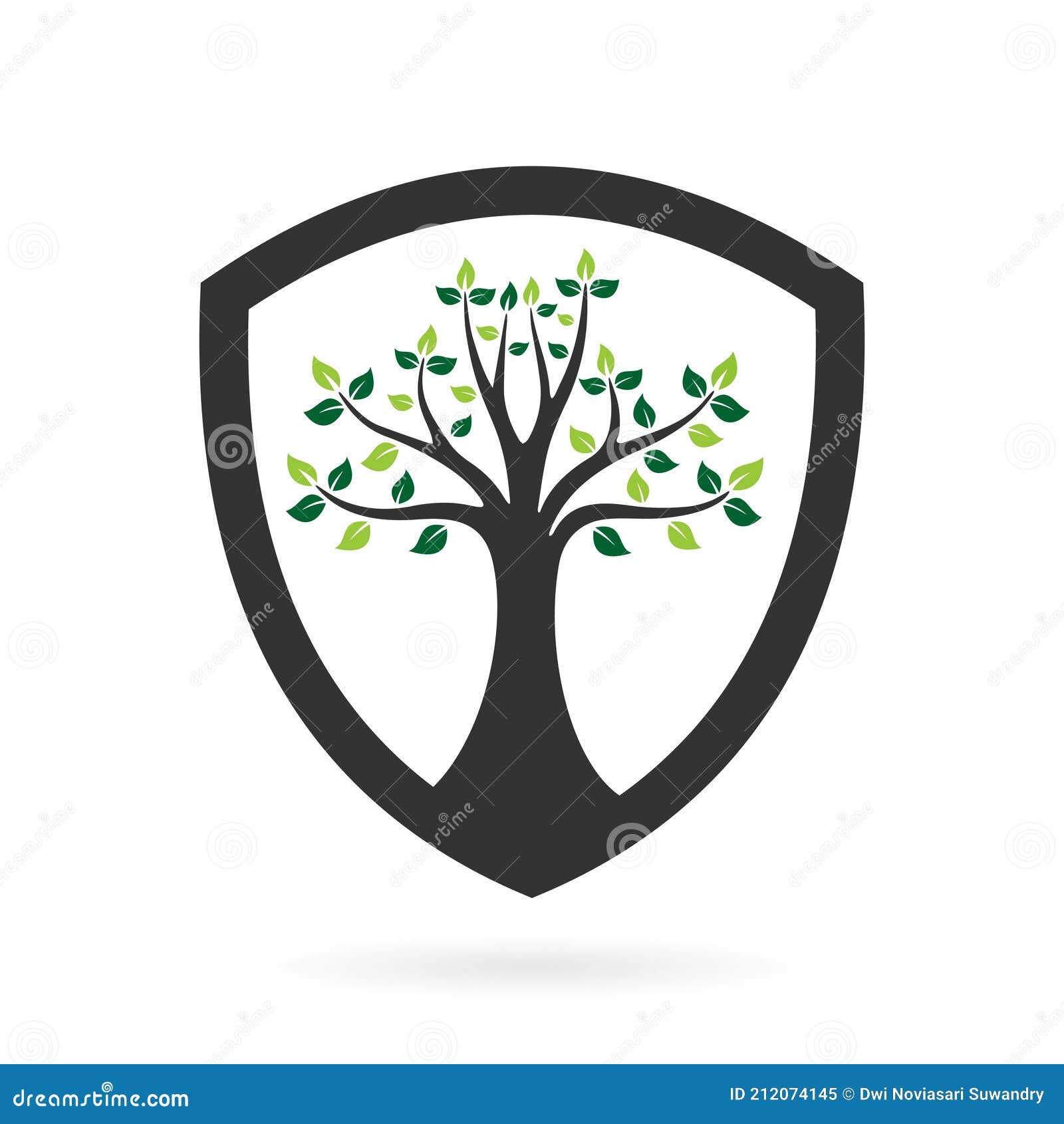 Leaf In Shield Logo Design. Safety And Security Icon, Earth And Trees ...