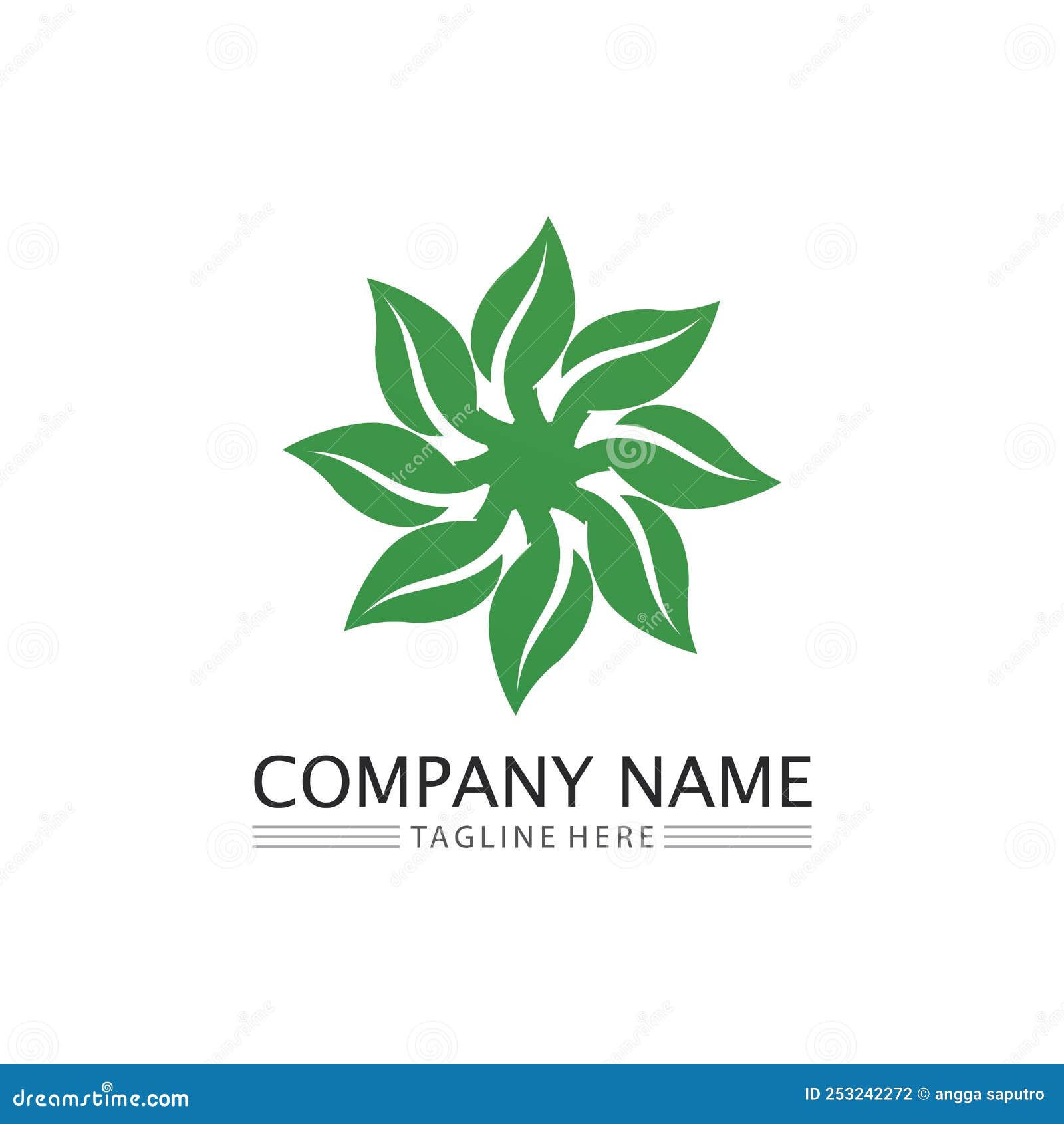 Tree Leaf Vector and Green Logo Design Friendly Concept Stock ...