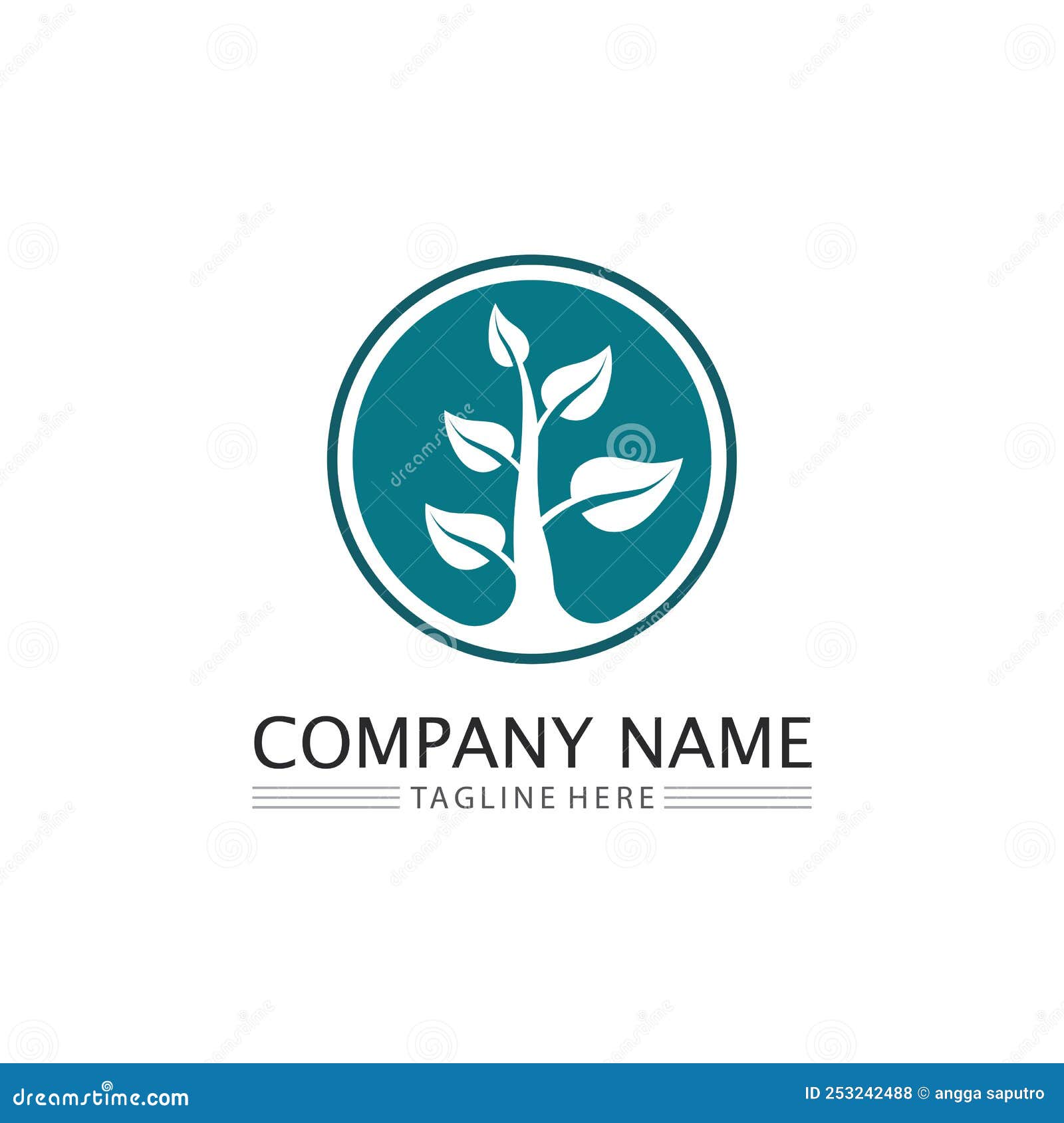 Tree Leaf Vector and Green Logo Design Friendly Concept Stock ...