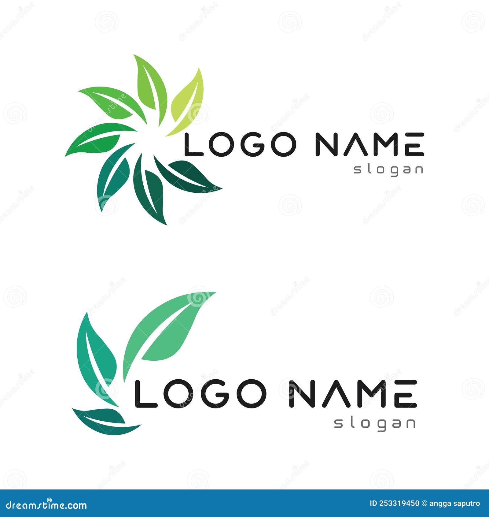 Tree Leaf Vector and Green Logo Design Friendly Concept Stock Vector ...