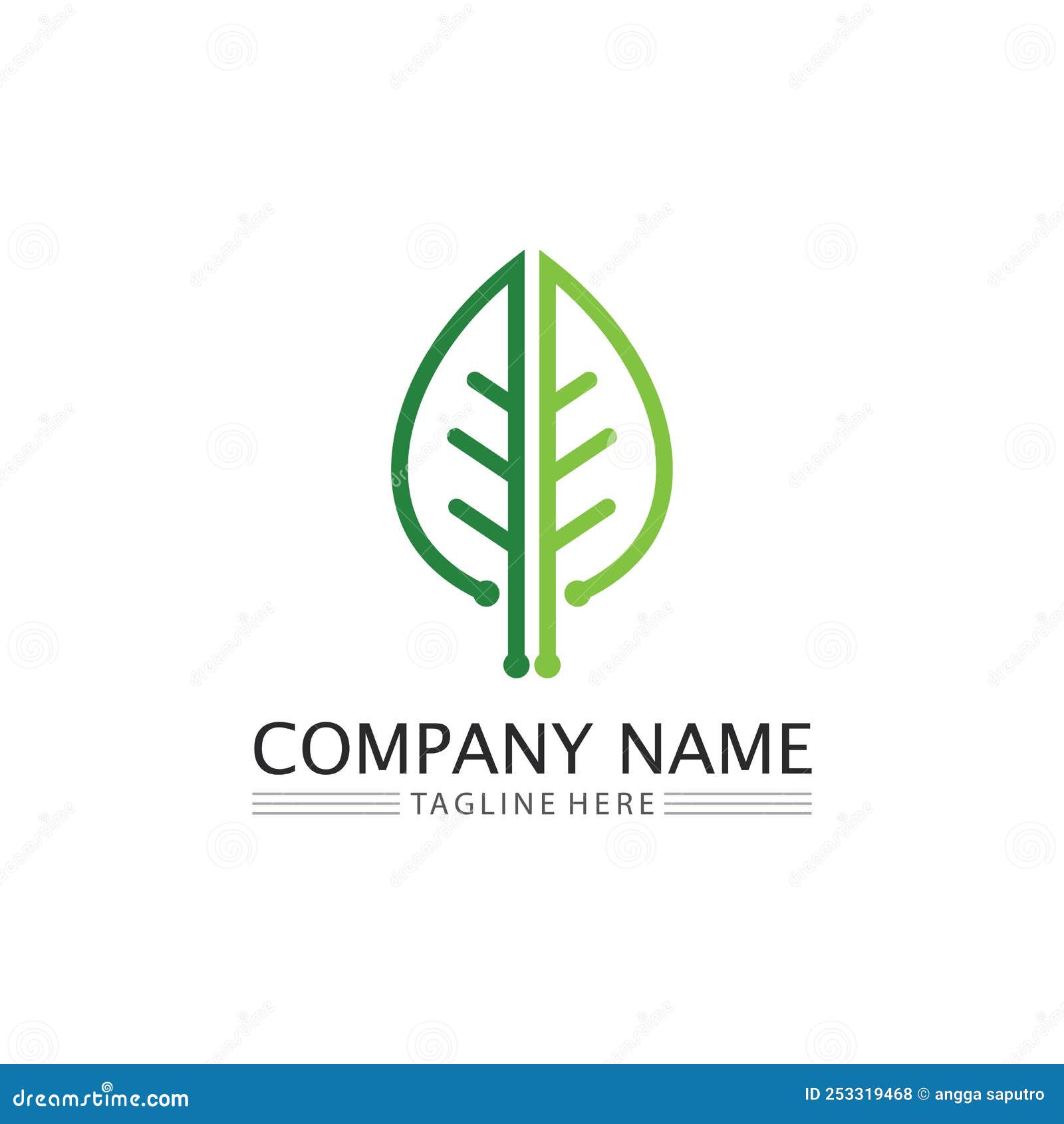 Tree Leaf Vector and Green Logo Design Friendly Concept Stock ...