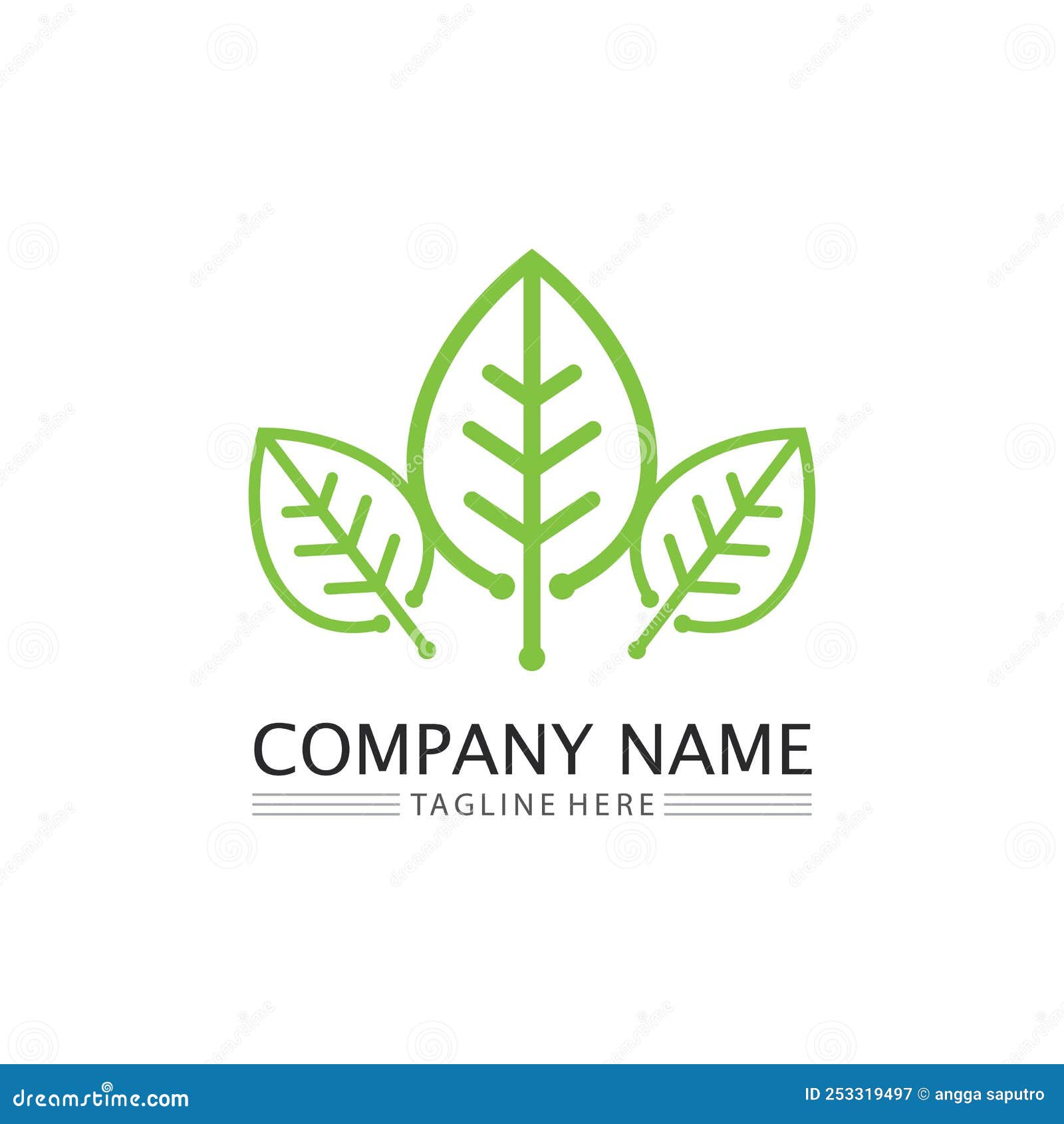 Tree Leaf Vector and Green Logo Design Friendly Concept Stock ...