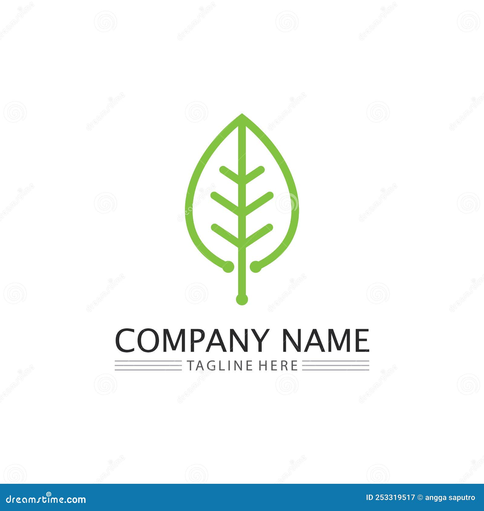 Tree Leaf Vector and Green Logo Design Friendly Concept Stock ...