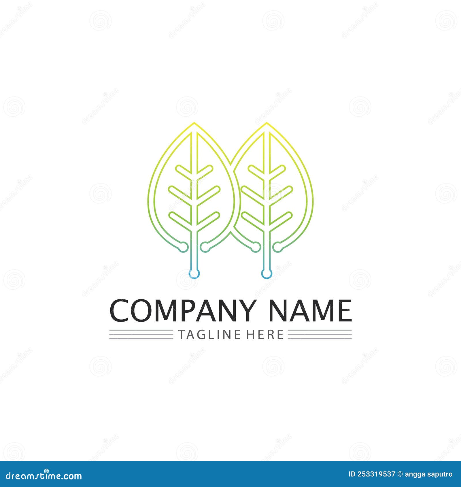 Tree Leaf Vector and Green Logo Design Friendly Concept Stock ...