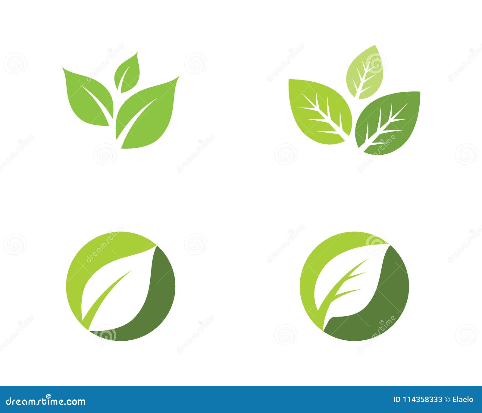 Tree Leaf Vector Icon Template Stock Vector - Illustration of leaf ...