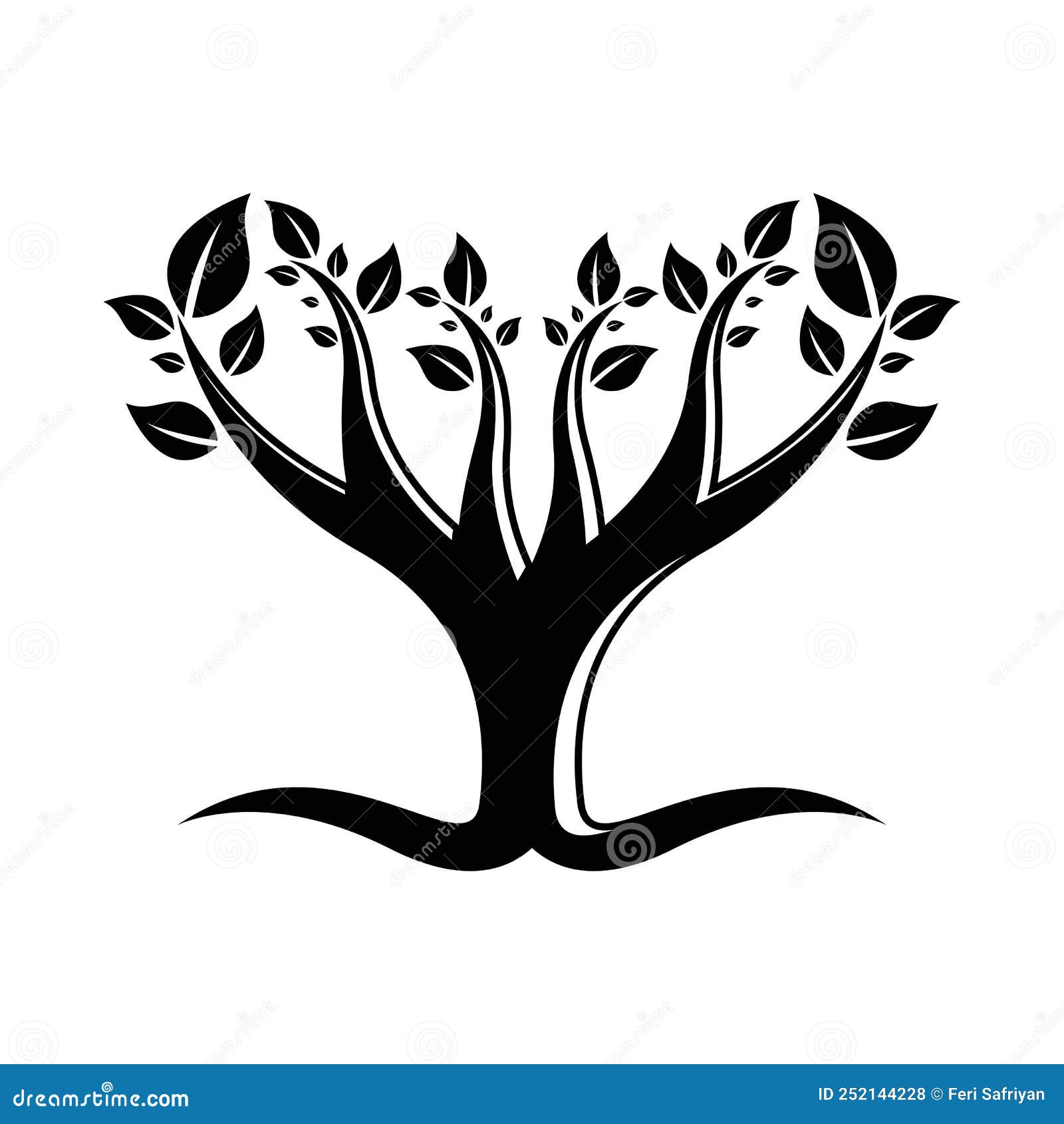 Tree Leaf Vector Logo Design Stock Vector - Illustration of garden ...