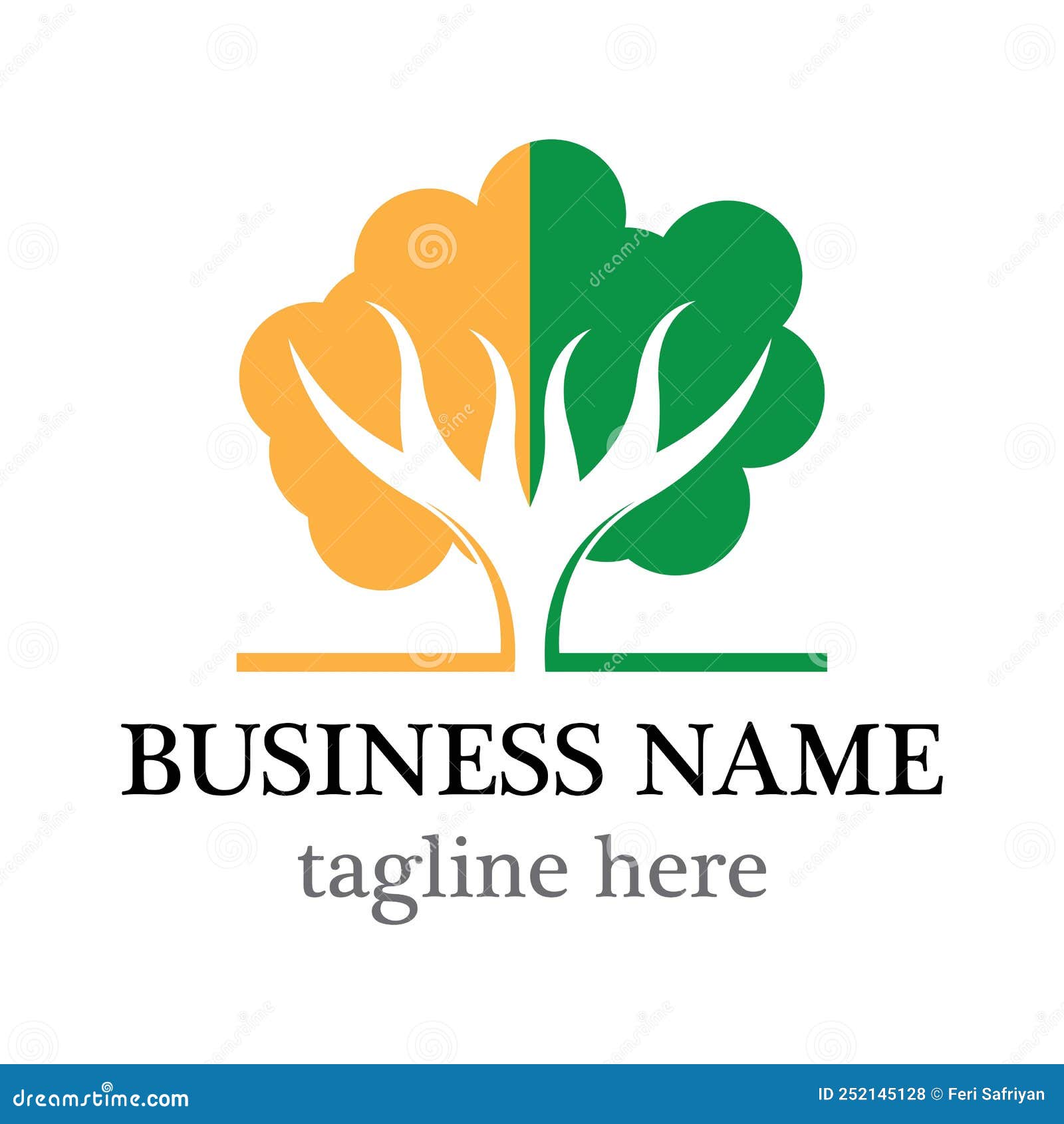 Tree Leaf Vector Logo Design Stock Illustration - Illustration of ...