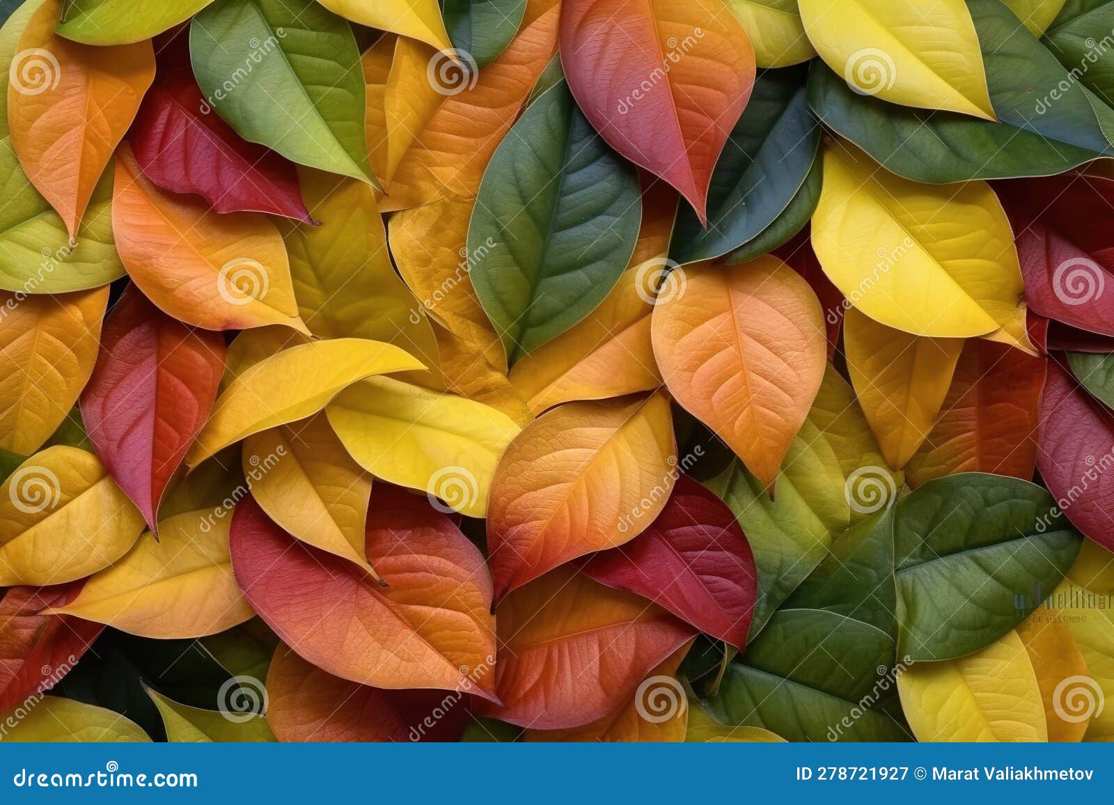 Tree Leaves are Multicolored Filled Background. the Texture of a Tree ...