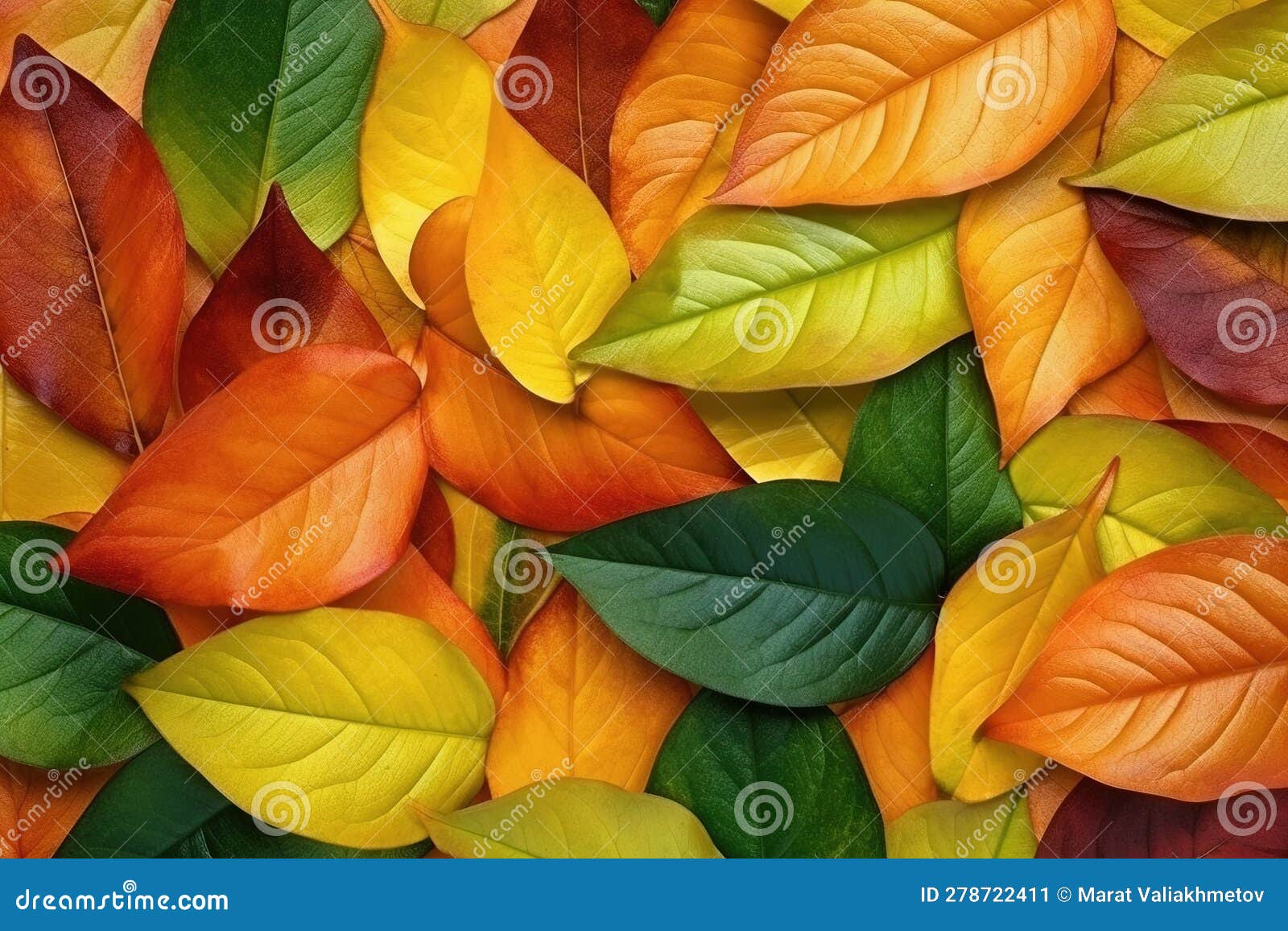 Tree Leaves are Multicolored Filled Background. the Texture of a Tree ...