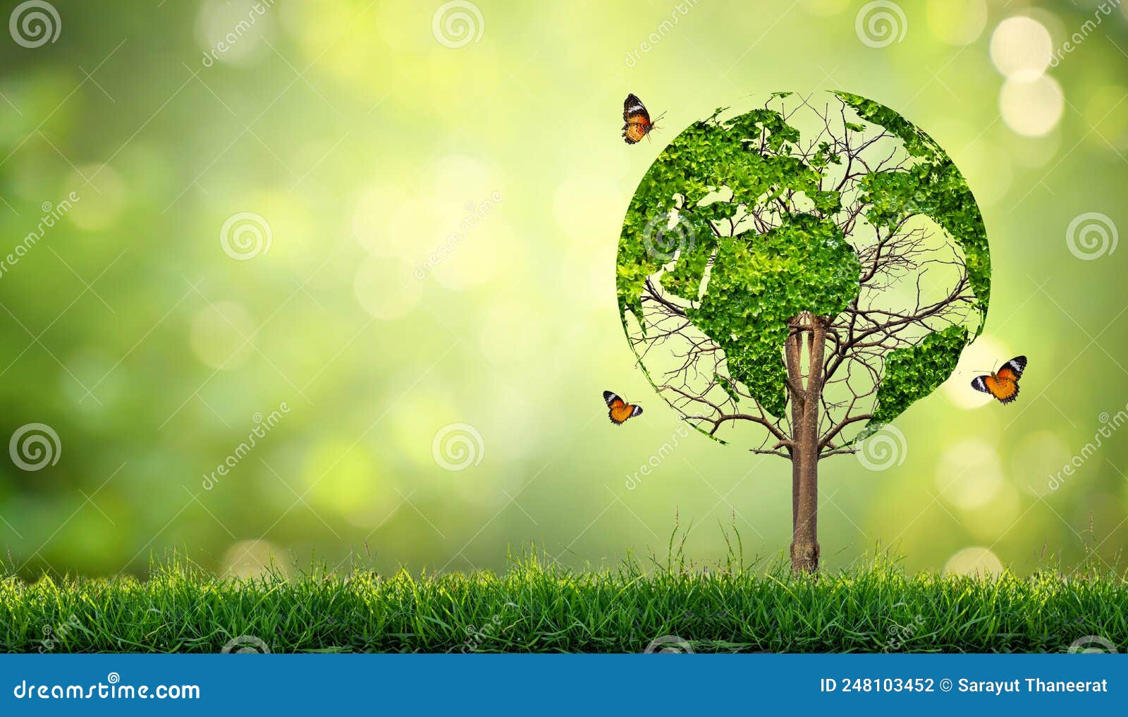 A Tree with Leaves of the World Map, Concept, Environment, Save the ...