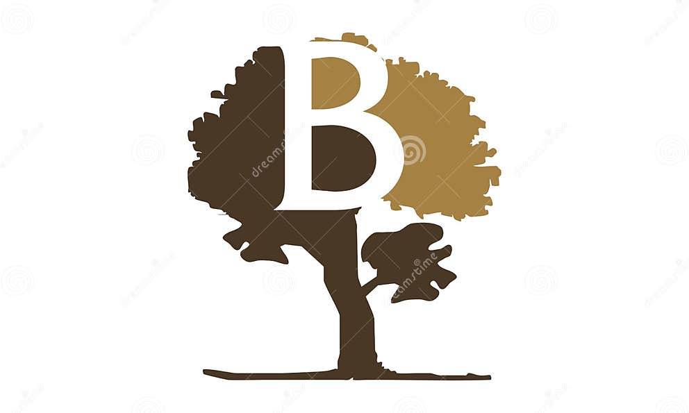 Tree Letter B stock vector. Illustration of logo, conservation - 104513759
