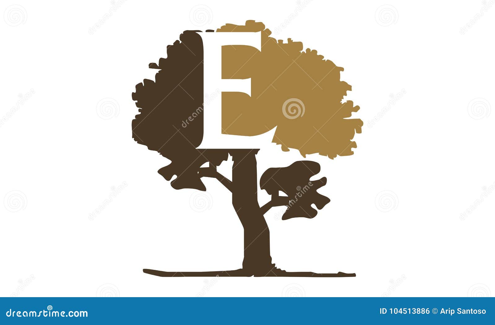 Tree Letter E stock vector. Illustration of autumn, landscape - 104513886