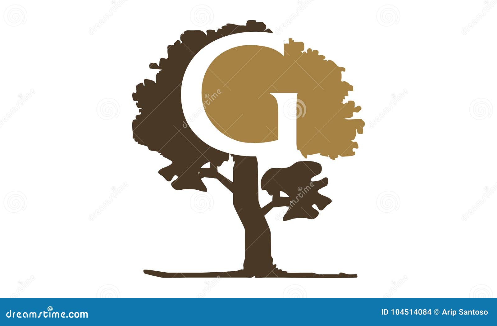 Tree Letter G stock vector. Illustration of leaf, initial - 104514084