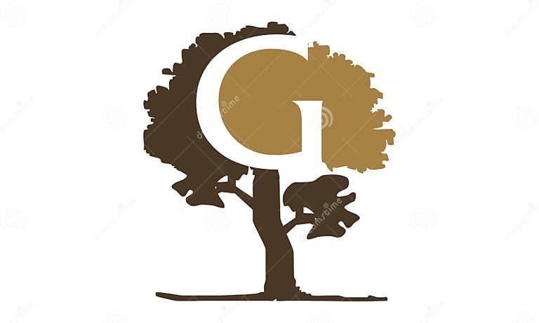 Tree Letter G stock vector. Illustration of leaf, initial - 104514084