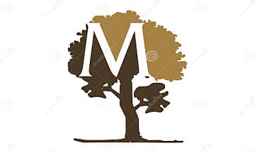 Tree Letter M stock vector. Illustration of life, lawn - 104514100