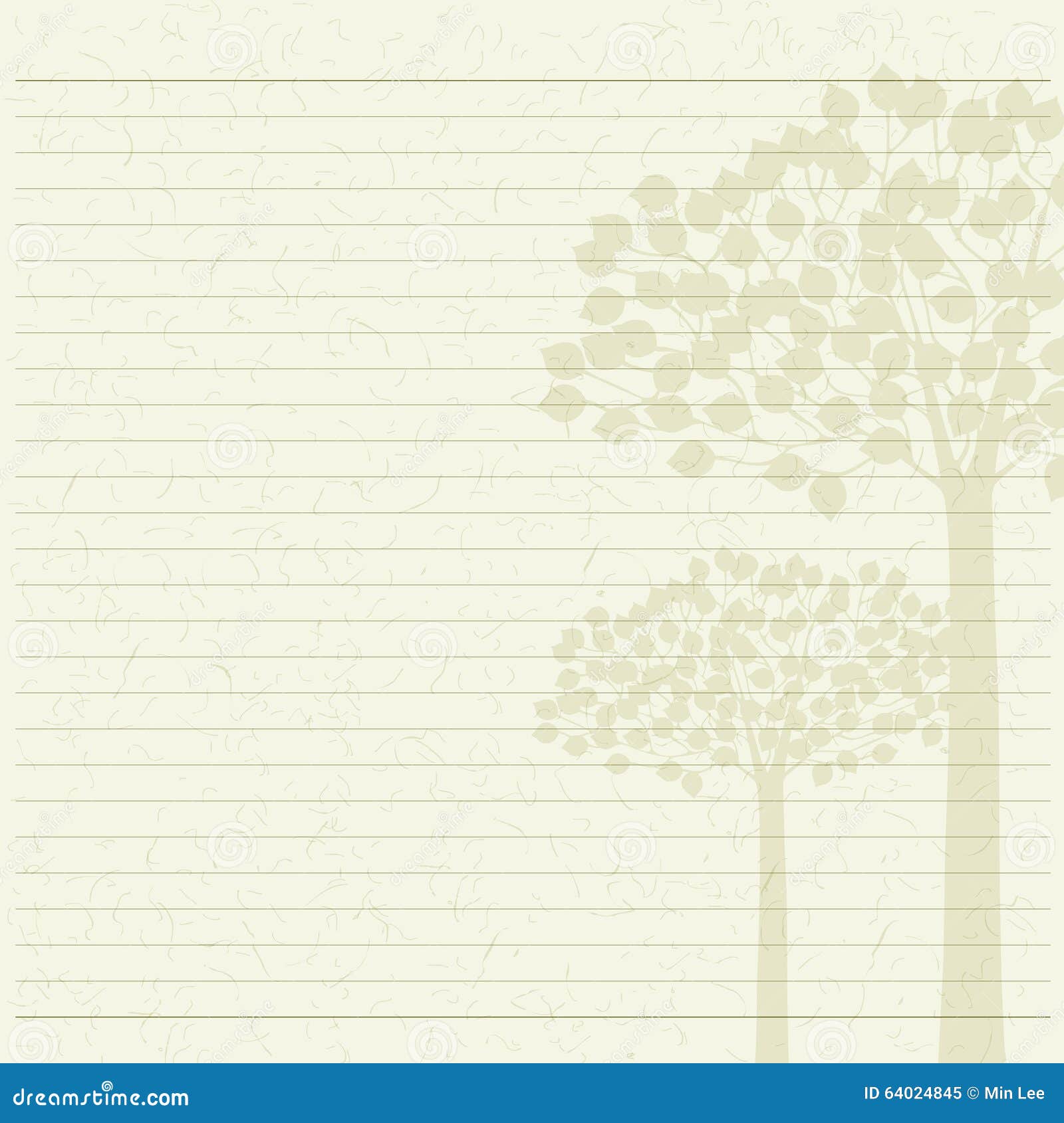 Tree letter paper stock vector. Illustration of stationery - 64024845