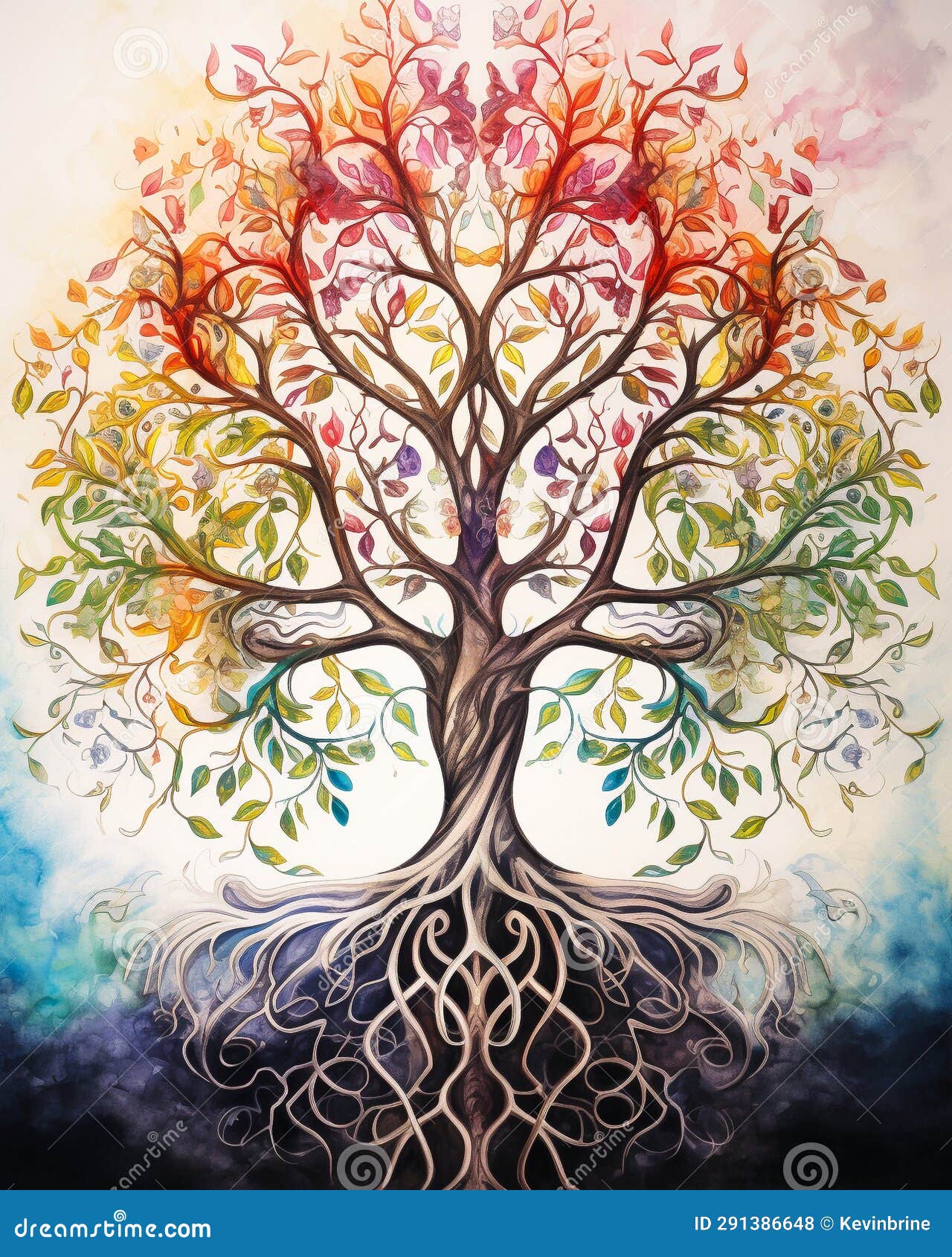 Tree of Life Concept stock illustration. Illustration of circle - 291386648