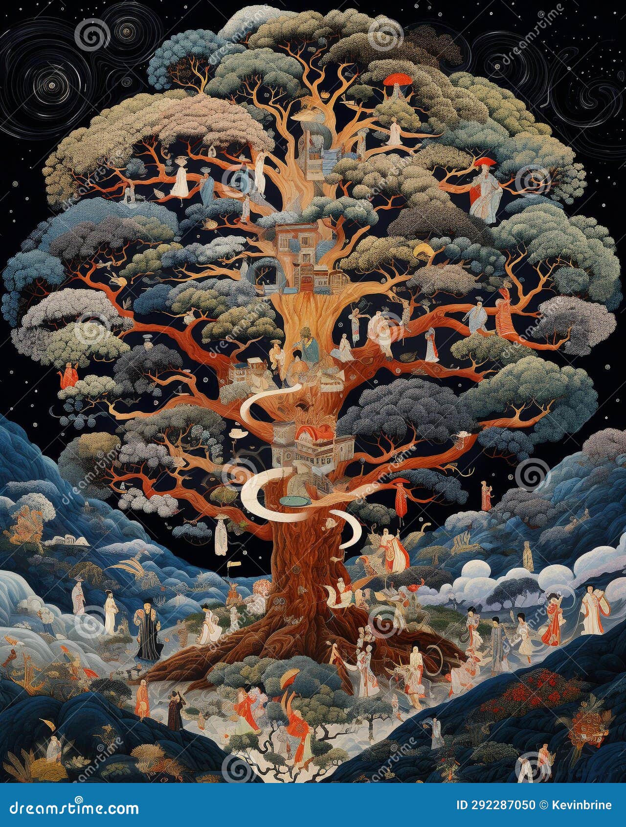 Tree of Life Concept stock illustration. Illustration of branch - 292287050