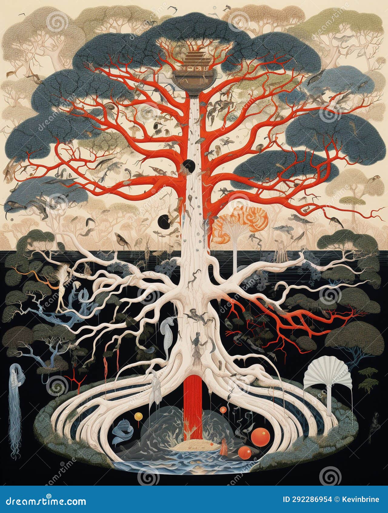 Tree of Life Concept stock illustration. Illustration of paradise ...