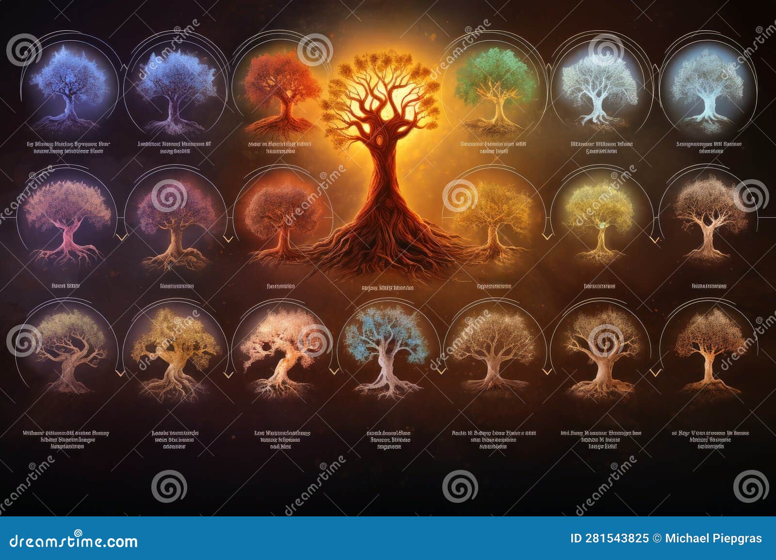 The Tree of Life Created with Generative AI Technology Stock ...