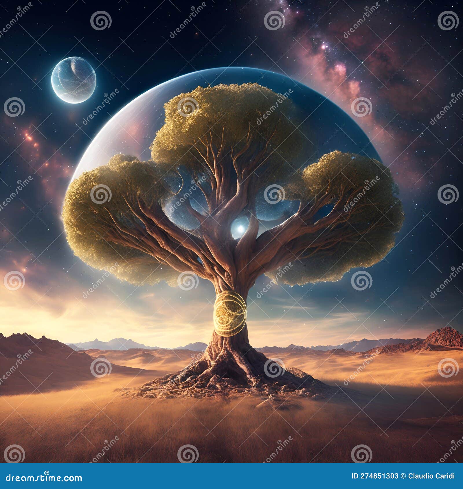 The Tree of Life. Cycle of Life, Growth, Evolution Concept Stock Image ...