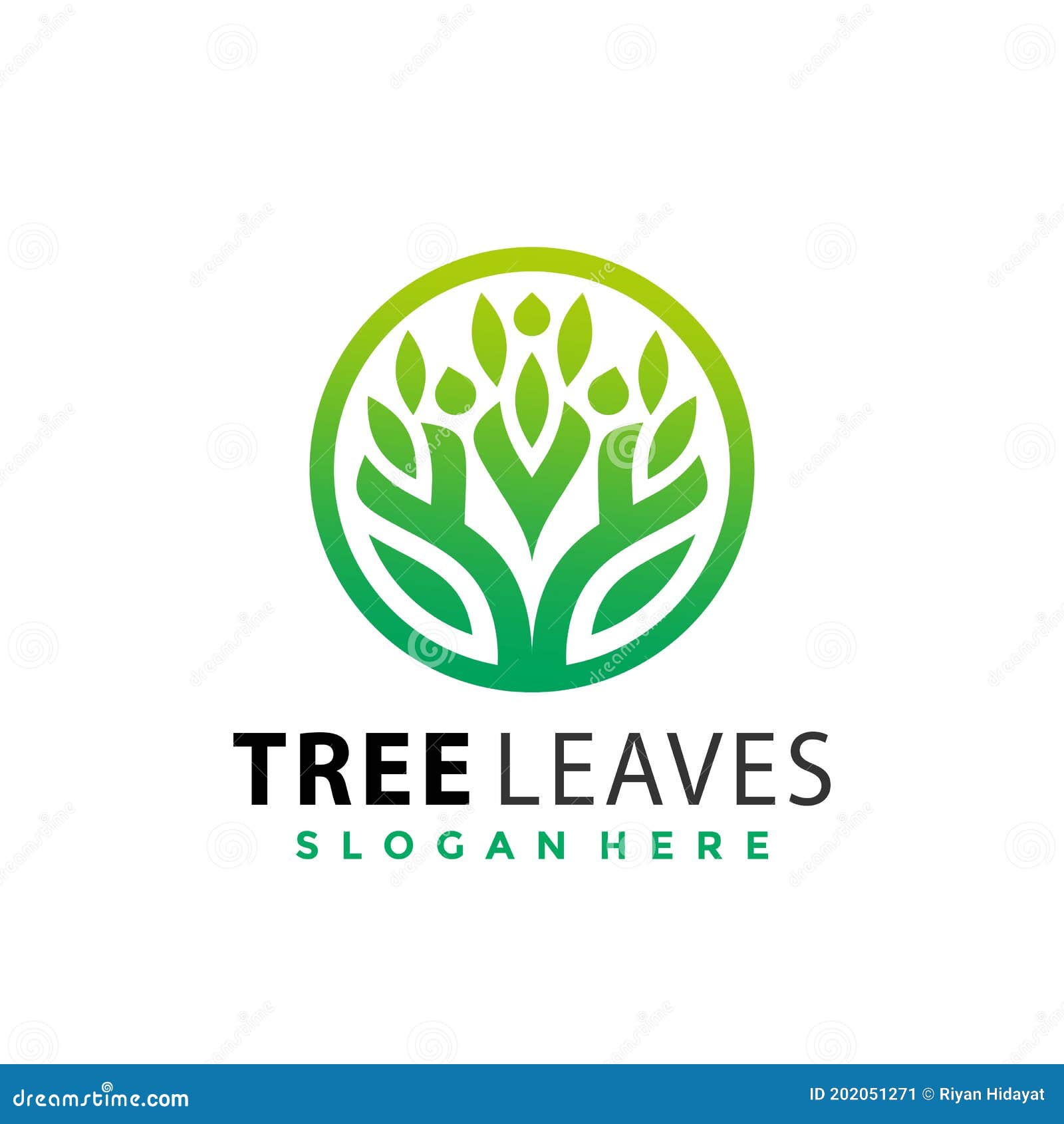 Tree of Life Emblem Logo Design Vector Illustration Stock Vector ...