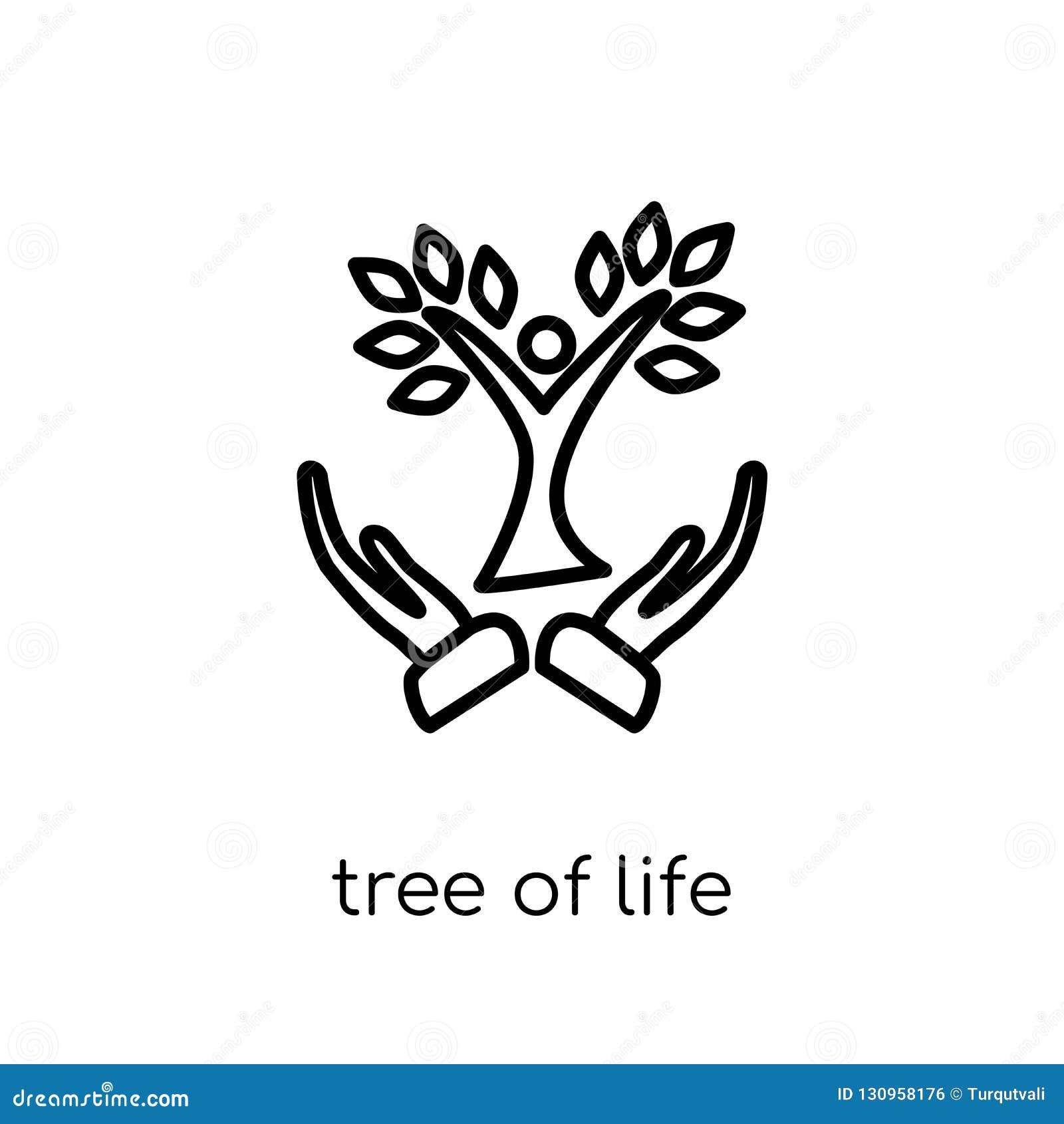 Tree of Life Icon. Trendy Modern Flat Linear Vector Tree of Life Stock ...