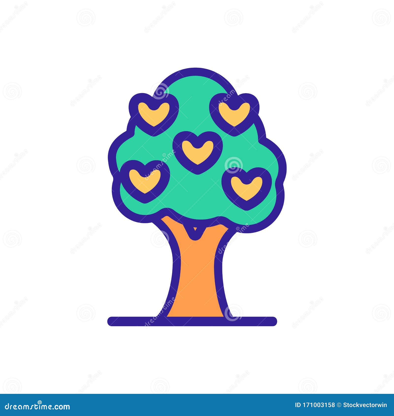 Tree Life Icon Vector. Isolated Contour Symbol Illustration Stock ...