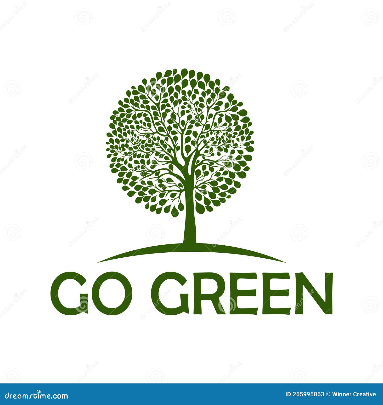 Tree Life Logo Design Elements. Go Green Logo Template Icon Vector ...
