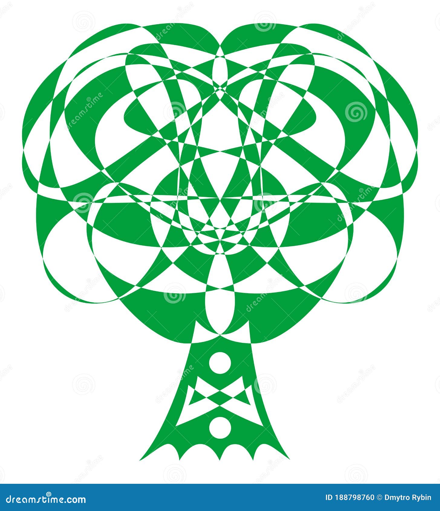 A Tree of Life Made of Chaotic Lines. Ecology, Environment Stock Vector ...