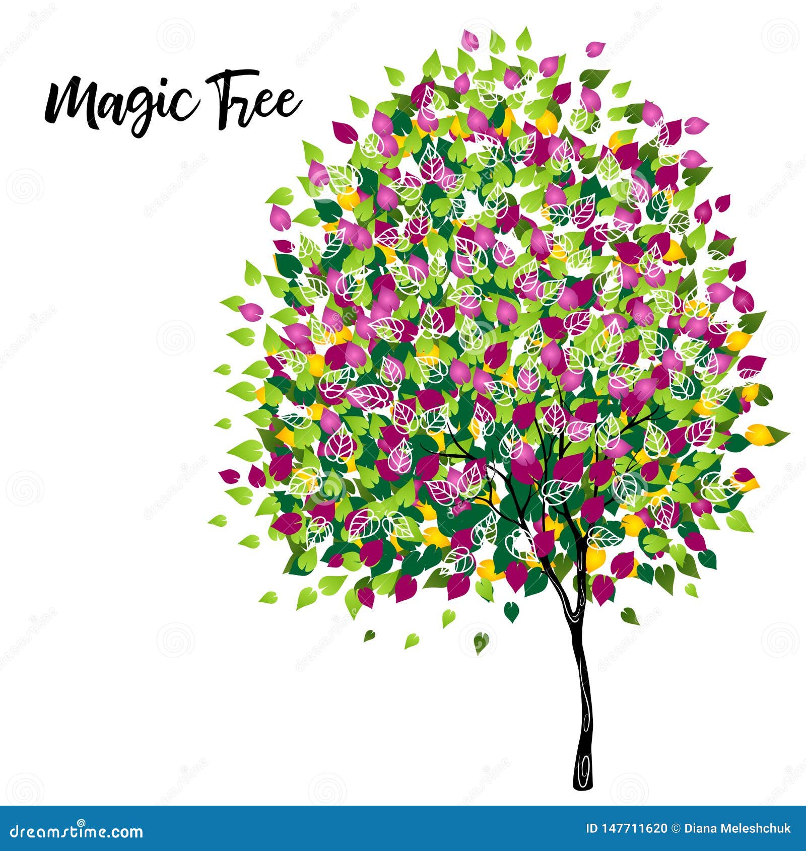 Tree of Life. Magic Tree. Stock Vector Colorful Illustration Stock ...