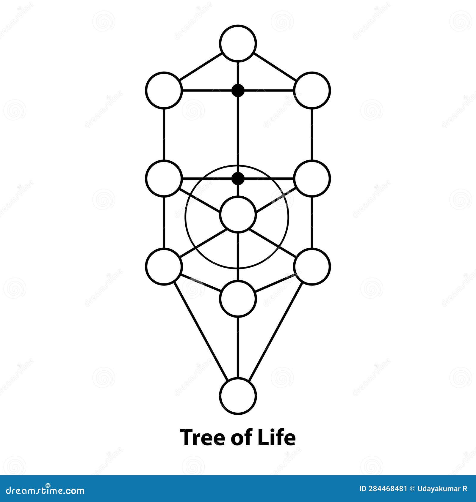 Tree of Life. Sacred Geometry Vector Design Elements Stock Vector ...
