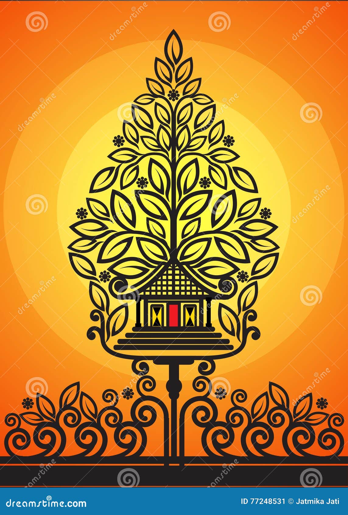 Tree of Life Shadow Puppets Stock Vector - Illustration of home, symbol ...