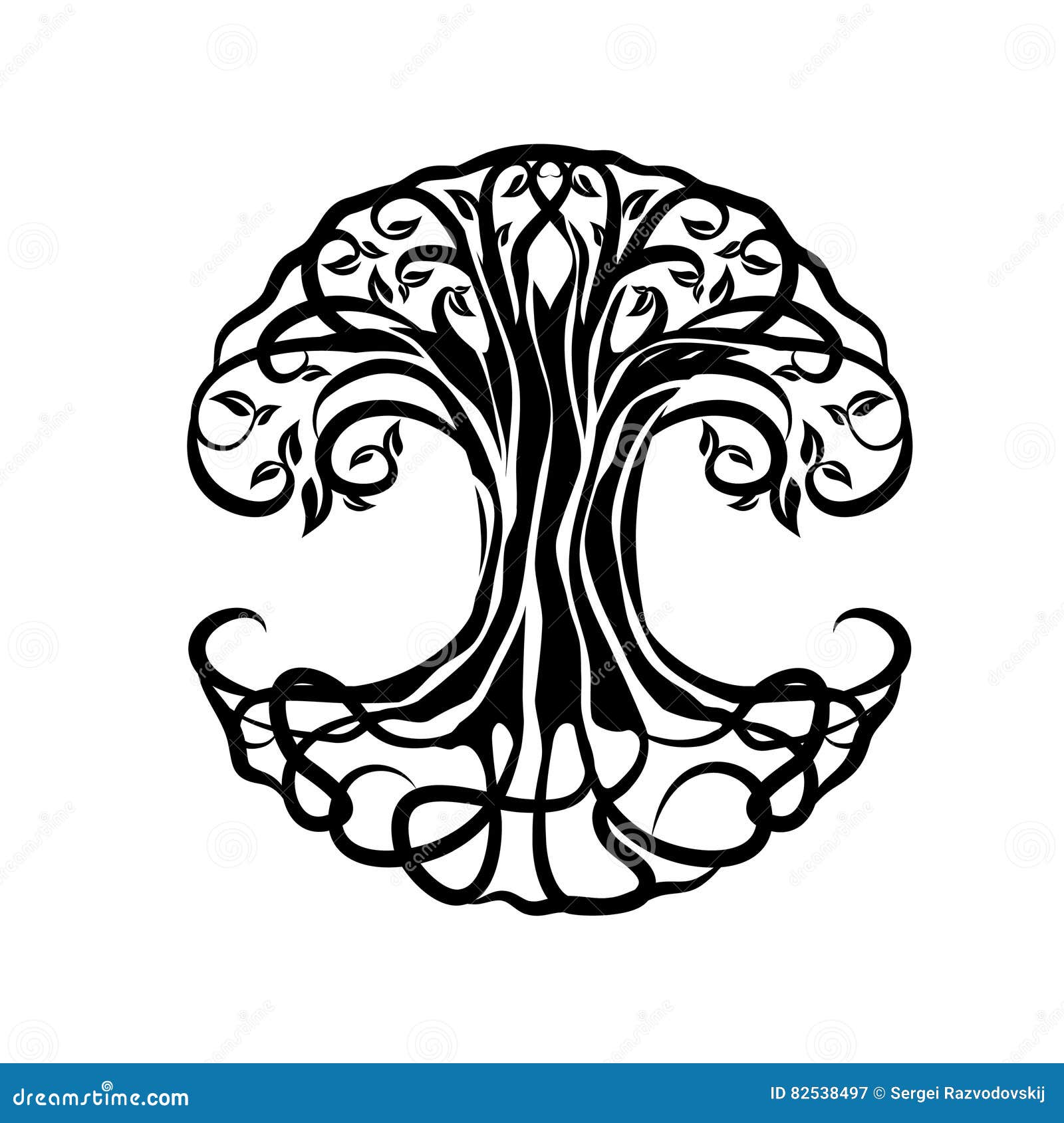 Simple Celtic Tree Of Life Outline