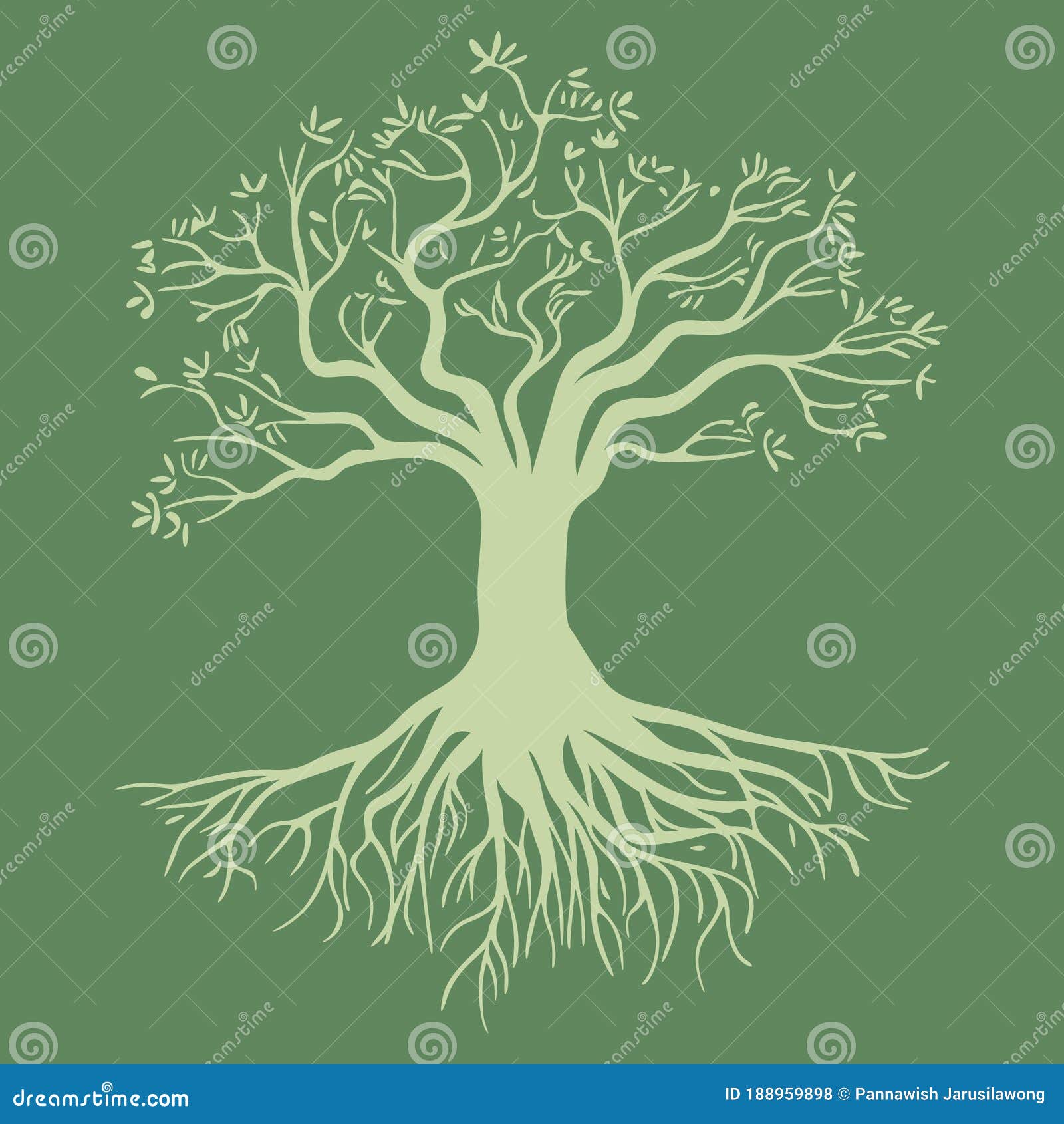 Tree of Life Vector Illustration Stock Vector - Illustration of branch ...