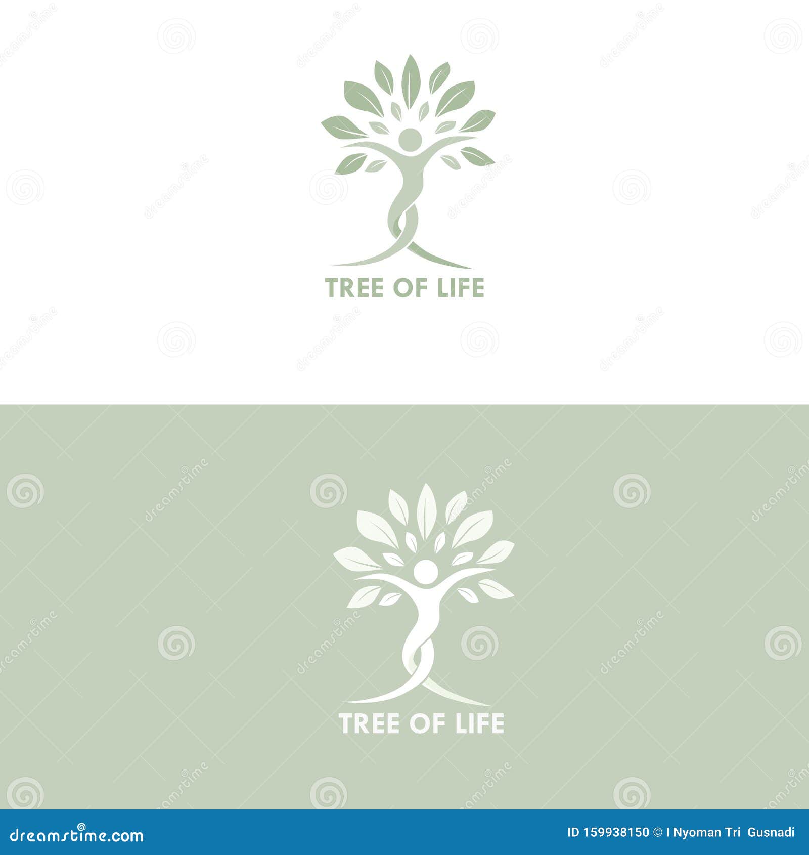 Double Green Tree of Life Clear Logo Stock Vector - Illustration of ...