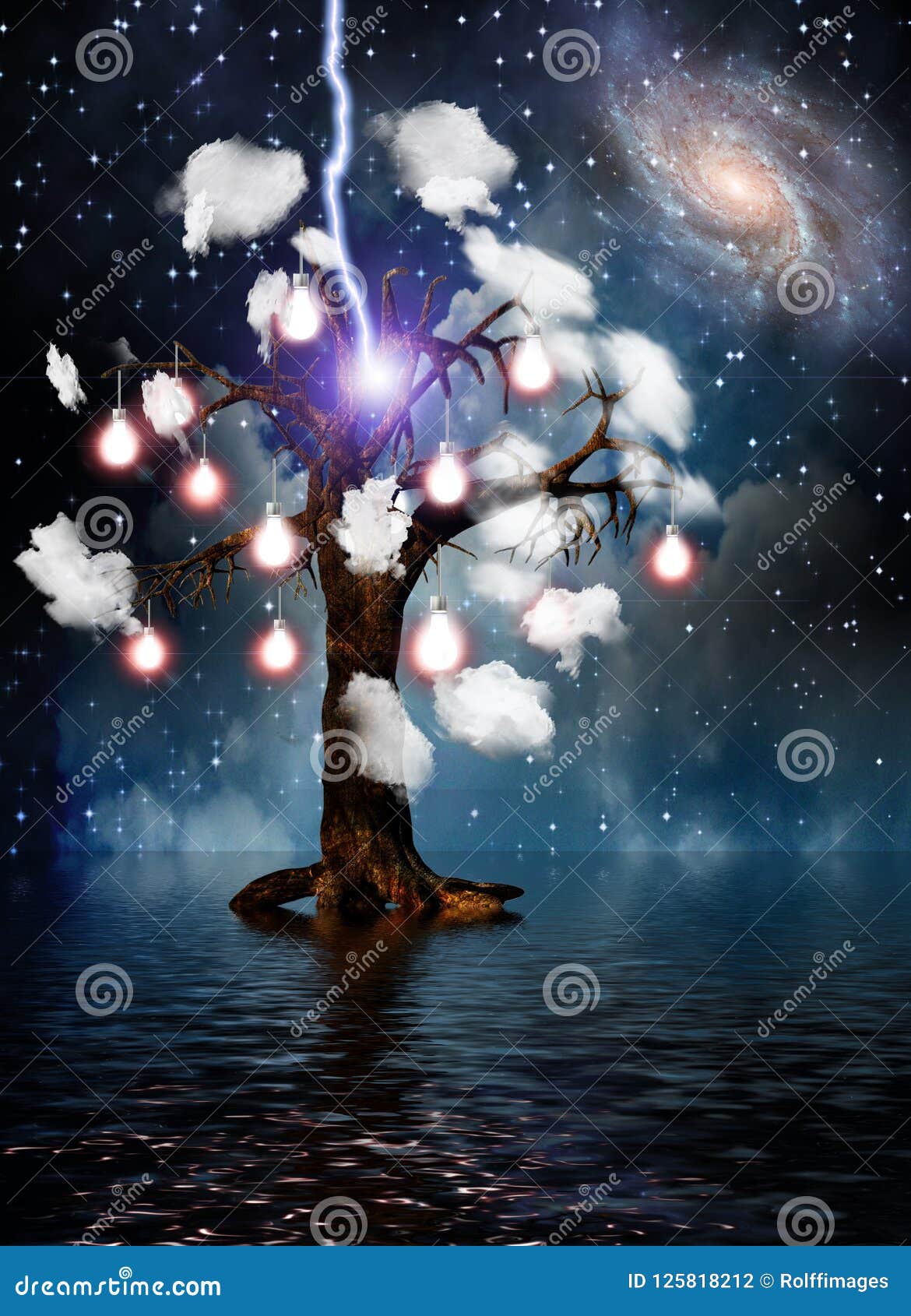 Eternal Tree stock illustration. Illustration of ambiance - 125818212