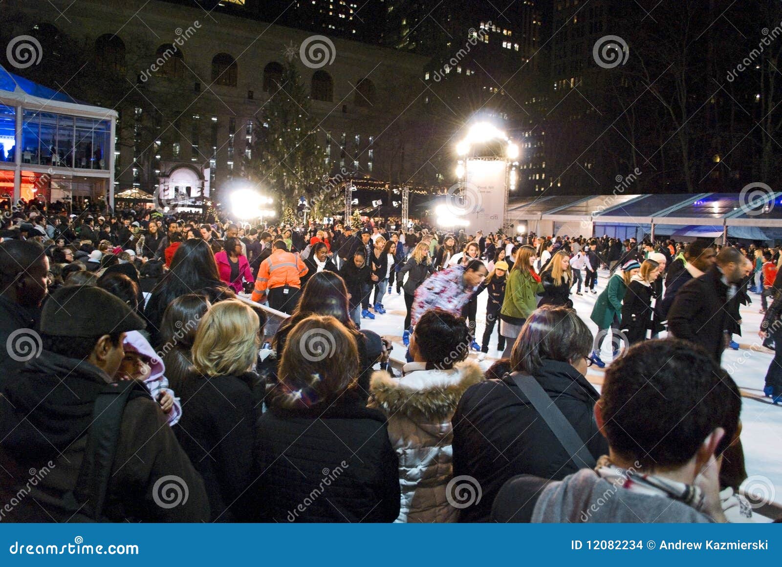 Tree Lighting, Bryant Park editorial stock image. Image of bryant ...