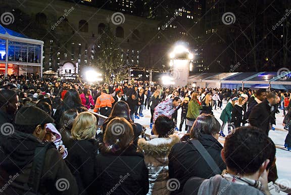 Tree Lighting, Bryant Park editorial stock image. Image of bryant ...