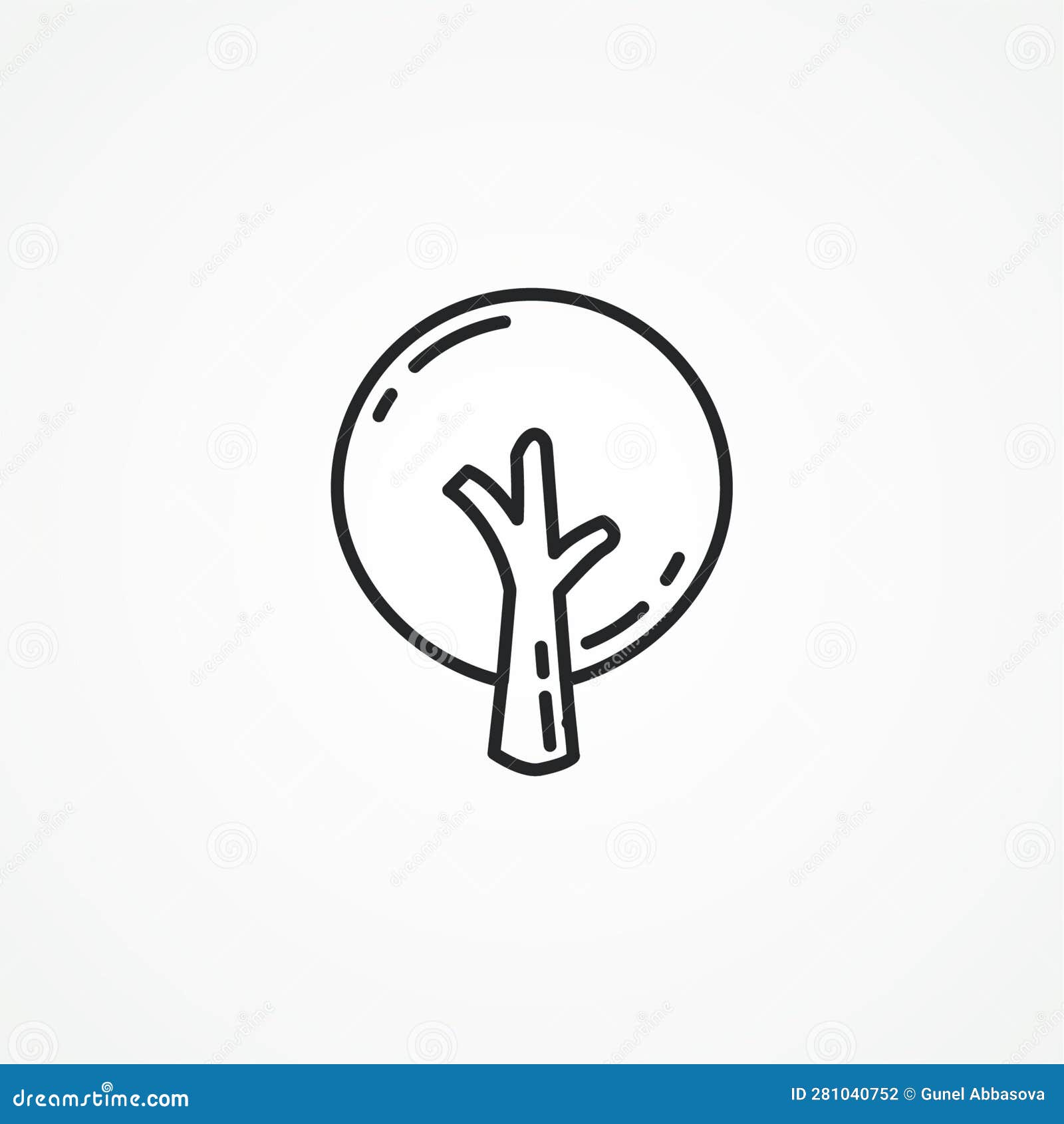 Tree line icon. stock vector. Illustration of arbol - 281040752