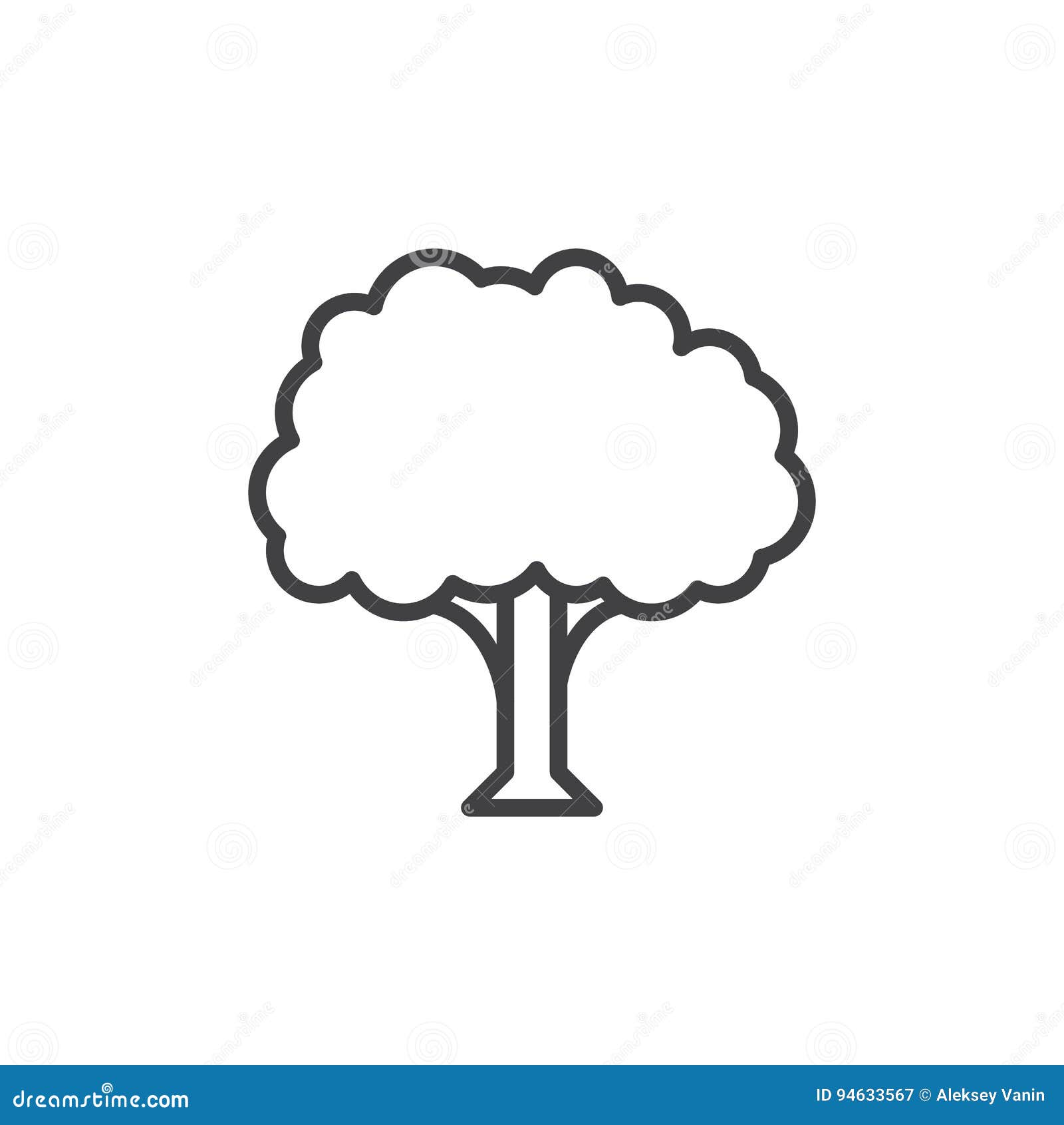 Tree Line Icon, Outline Vector Sign, Linear Style Pictogram Isolated on ... Tree Line Icon, Outline Vector Sign, Linear Style Pictogram Isolated on ...