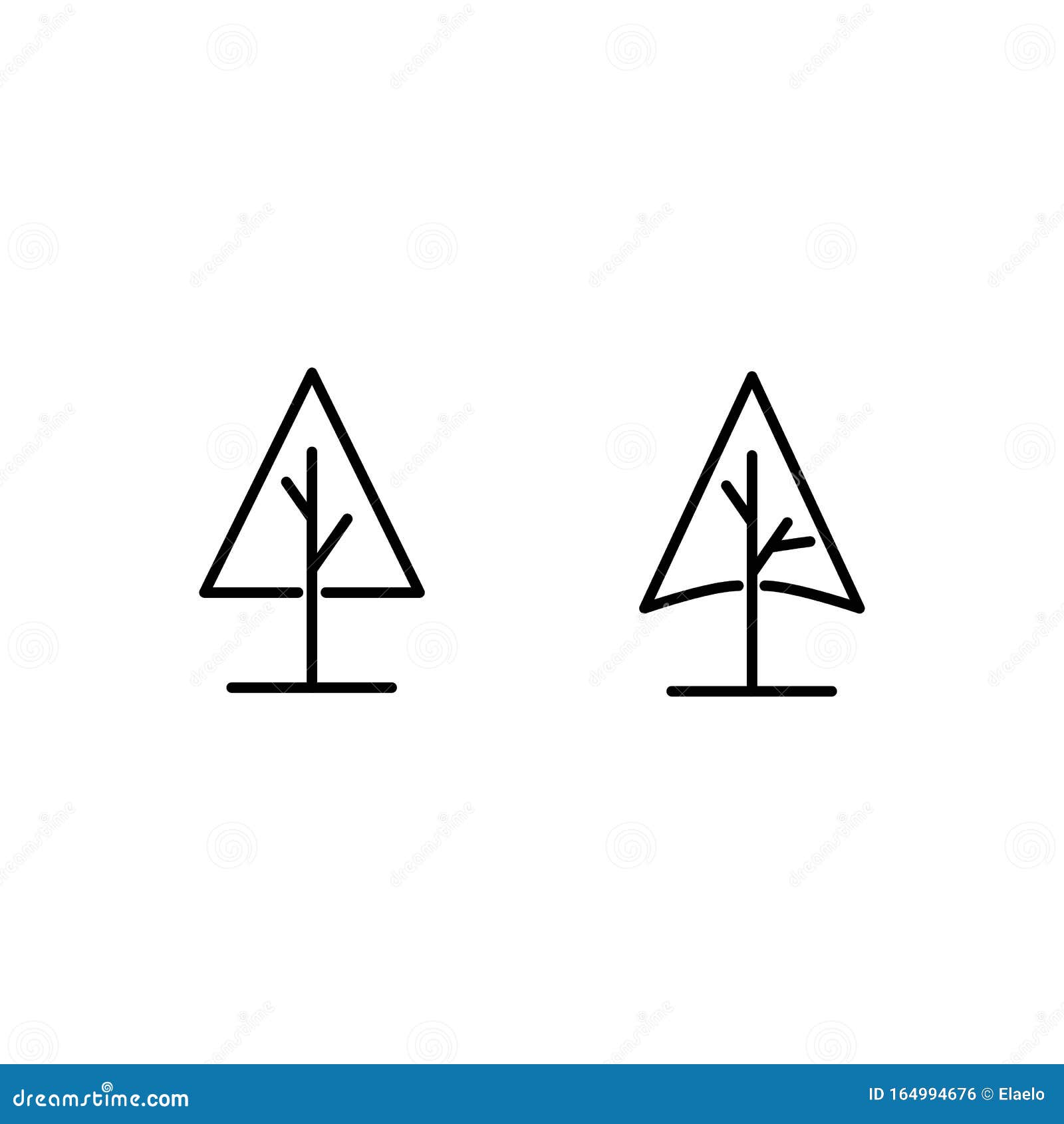 Tree Line Icon Vector Illustration Design Logo Stock Vector ...