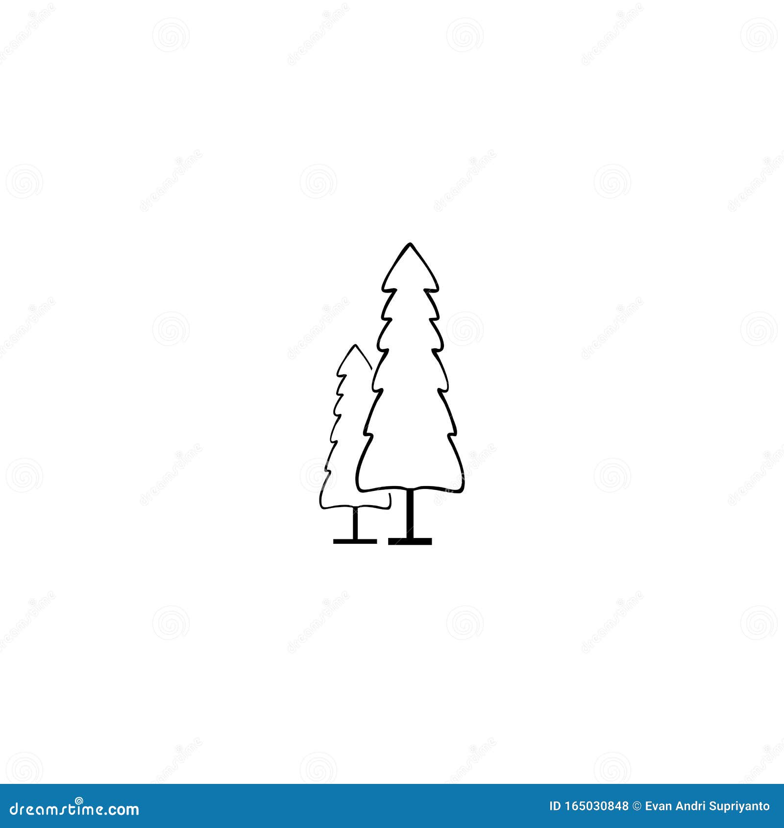 Tree Line Logo Template Vector Symbol Stock Vector - Illustration of ...